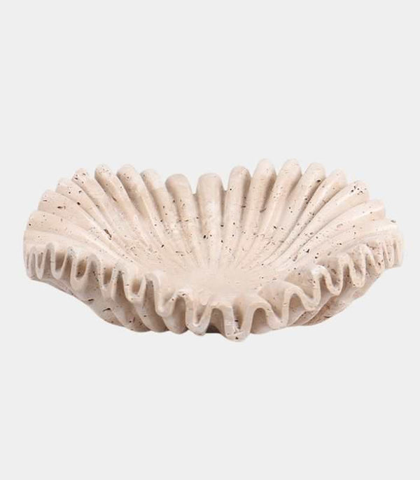 Handcrafted Natural Travertine Bowl - Available in Two Sizes