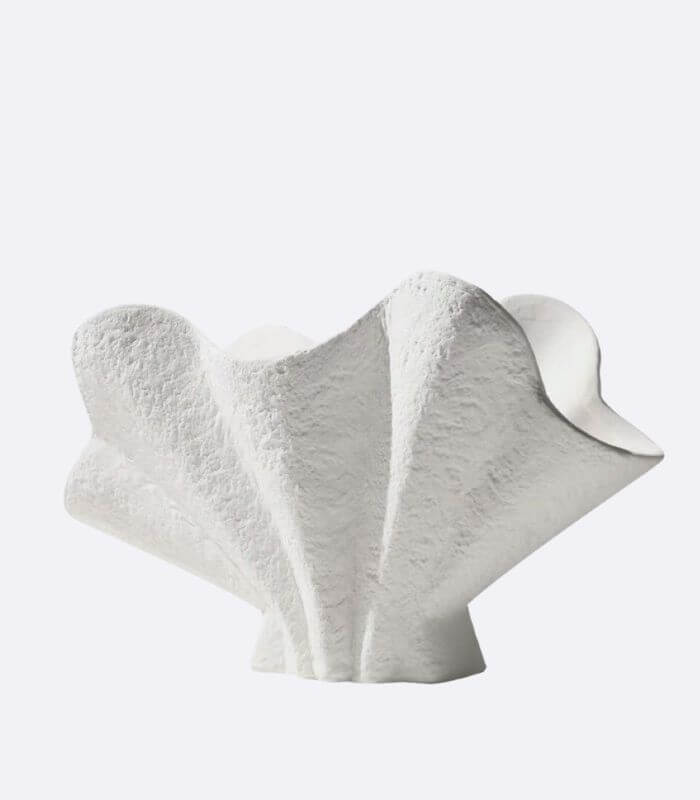 Modern Shell-Shaped Ceramic Vase - 36cm Centerpiece Vase Home Décor