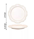French Baroque Dinner Plates Ceramic Embossed Dinner Tableware