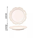 French Baroque Dinner Plates Ceramic Embossed Dinner Tableware